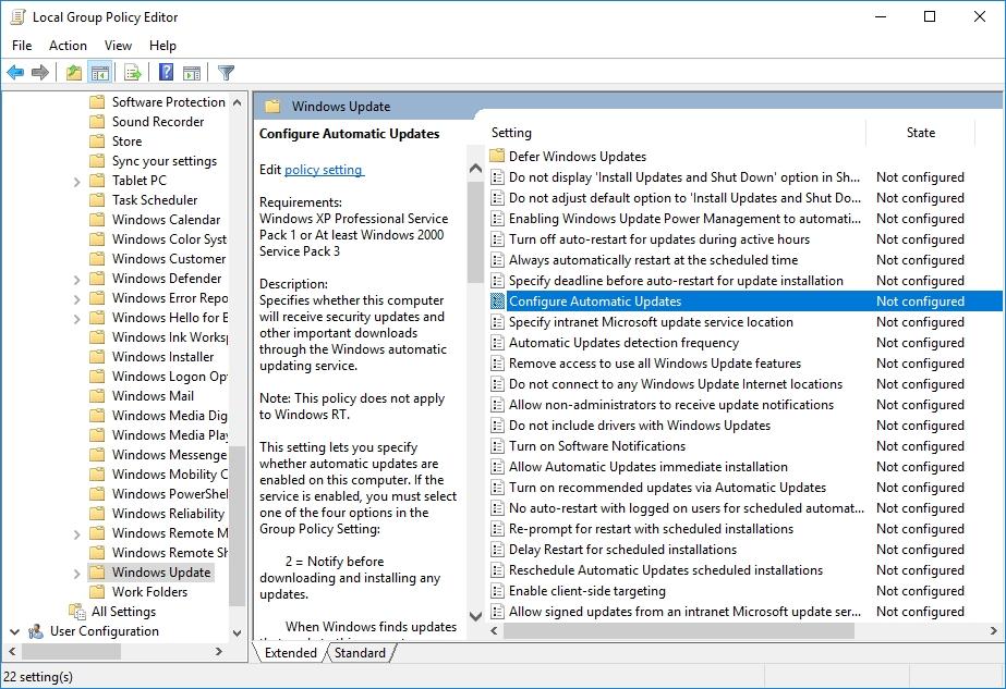 Manage Windows Update Settings via Group Policy Editor | Liquid Web